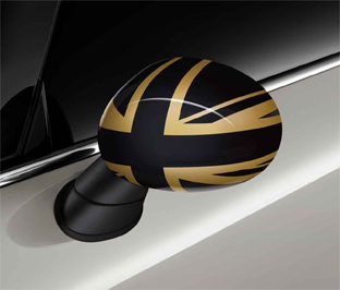 Exterior mirror caps in Gold Jack design